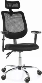 Černé kancelářské křeslo FLEXISEAT Q-118RC
