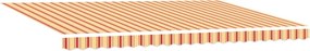 Zatahovací markýza žlutá a bílá 5 x 3 m textil a hliník 3154610