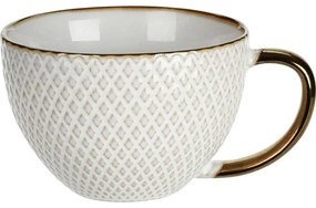 Keramický hrnek Queen 400 ml IV zlatý/bílý