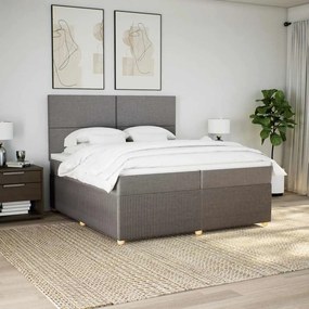 Box spring postel s matrací taupe 200x200 cm textil 3294460