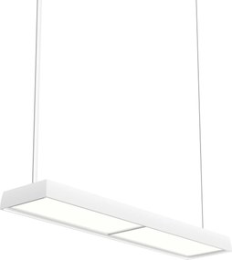 Závěsná lampa Slim Box Suspended LED 3000K HO s mikroprismatickým difuzorem ovládání osvětlení přes Bluetooth bílá