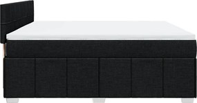 Box spring postel s matrací černá 180x200 cm textil 3289449