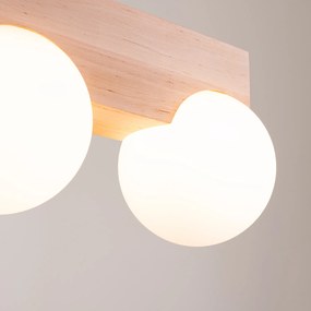 Sollux Lighting Stropní svítidlo BULBO 2 přírodní dřevo
