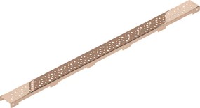 Mexen Flat, lineární podlahový žlab 80 cm, růžové zlato, 1621080