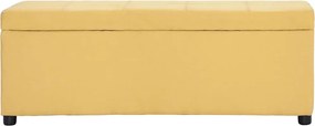 Lavice s úložným prostorem 116 cm žlutá polyester 281324