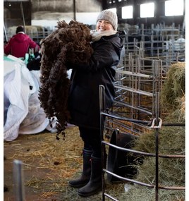 Vlněná deka Kaamos 150x200, olivová / Finnsheep