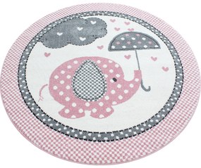 Ayyildiz koberce Dětský kusový koberec Kids 570 pink kruh ROZMĚR: 120x120 (průměr) kruh