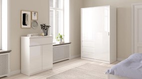 FALCO Skříň Simplicity 146 bílý lesk
