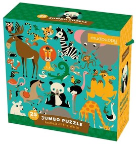 Mudpuppy Jumbo puzzle Zvířátka z celého světa 25 dílků