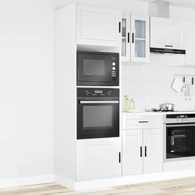 Skříňky na troubu 2 ks "Porto" bílý lesk kompozitní dřevo 3315053