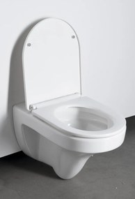 Aqualine Denica závěsná WC mísa 36 x 52 cm Vortex Rimless bílá keramika PS8512