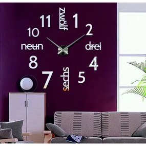 Moderní hodiny na zeď DIY DRIWAL l 3D HODINY 12S039