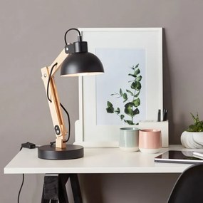 Brilliant 98979/06  Stolní lampa MODA černá + dřevo
