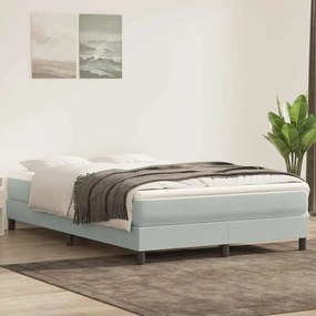Box spring postel s matrací světle šedá 160x210 cm samet 3315927