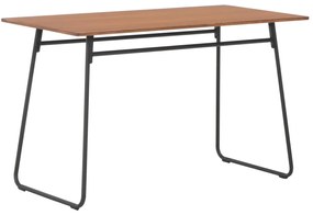 Jídelní stůl hnědý 120 x 60 x 73 cm masivní překližka ocel - Default Title