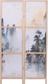 Paraván HWC-O70, dělící stěna - 170 × 137 cm - hory