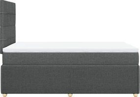 Box spring postel s matrací tmavě šedá 120x200 cm textil 3294324
