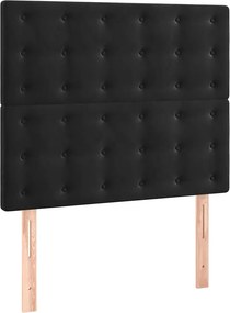 Box spring postel s matrací černá 120 x 190 cm samet 3270021