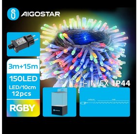 Aigostar B.V. | Aigostar - LED Venkovní vánoční řetěz 150xLED/8 funkcí 18m IP44 multicolor | AI0454