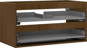 Mexen Box-A, závěsná skříňka 90 cm, 2 zásuvky, ořech, 91AX0-0900-470-2-86