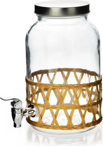 Skleněná nádoba na nápoje s kohoutkem MODERN KITCHEN 3,5 l čirá