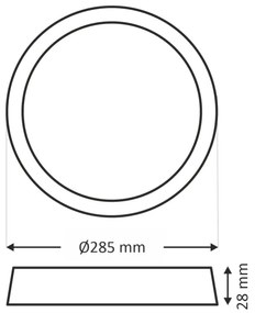 LED Stropní svítidlo LED/24W/230V 4200K pr. 28,5 cm bílá