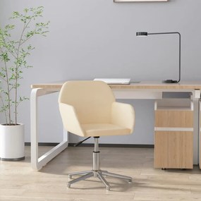 vidaXL Otočná kancelářská židle textil [344712] Barva: krémová