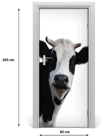 Samolepící fototapeta na dveře Flekatá kráva 85x205 cm