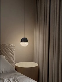 Černé kovové LED stmívatelné závěsné svítidlo ø 16 cm Dorin – Nova Luce