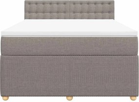 Box spring postel s matrací taupe 160x200 cm textil 3289825