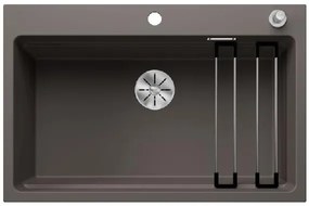 Blanco Etagon 8 - Silgranitový dřez, 780x510 mm, s ovládáním odtoku a příslušenstvím, InFino, šedá 527263