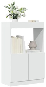 Skříň highboard bílá 63 x 33 x 100 cm kompozitní dřevo