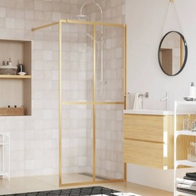 Zástěna do průchozí sprchy čiré ESG sklo zlatá 80 x 195 cm 154943