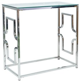 Konzolový stolek Vannessa (sklo + chromová). 1050948