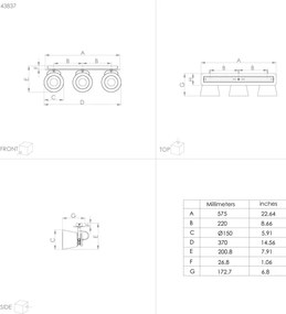 Eglo 43837 - Bodové svítidlo TWICKEN 3xE27/40W/230V
