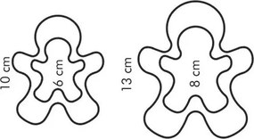 TESCOMA Oboustranná vykrajovátka panáčci DELÍCIA, 4 velikosti