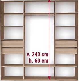 Dvoudveřová šatní skříň ONYX (na výběr více variant)