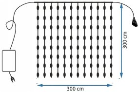LED závěs GL2007 s dálkovým ovládáním (304 LED)