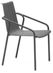 Antracitové kovové zahradní židle v sadě 4 ks Fleole – Ezeis