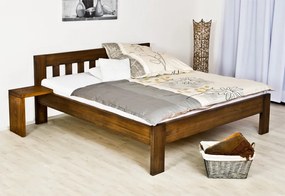 Postel z masivu ANY manželské dvoulůžko - Délka postele: 200 cm, Šířka postele: 180 cm, Výška hlavového čela: 85 cm, Výplň nožního čela: BEZ výplně, Materiál: Masiv Smrk, Odstín: Olej Transparent BIOFA přírodní odstín, Středová lať: 1x noha