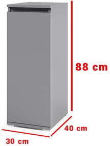 Eka Předsíňová stěna s čalouněnými panely Trinity 28 - Grafit / Hořčicová 2326