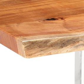 vidaXL Jídelní stůl s živými hranami masivní akáciové dřevo 200/3,8 cm