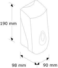 Dávkovač tekutého mýdla MERIDA TOP, 400 ml