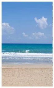 DIMEX | Vliesová fototapeta na zeď Pláž MS-2-0210  | 150 x 250 cm | bílá, modrá, béžová
