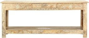 Konferenční stolek 110x50x45 cm ruční malba masivní mangovník 286146
