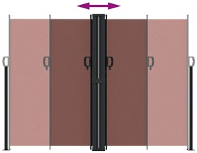 Zatahovací boční markýza hnědá 180 x 600 cm,  4004839