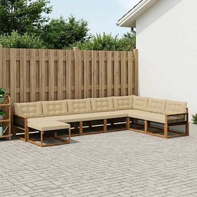 Venkovní pohovková souprava 8 ks Přirozená a Béžová 3381617