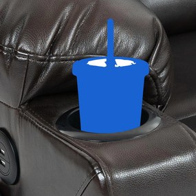 Křeslo Andover umělá kůže – hnědá