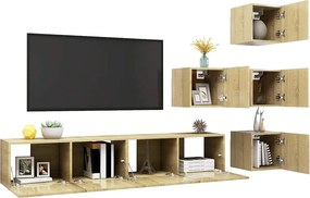 6dílný set TV skříněk dub sonoma kompozitní dřevo 3079036