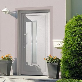 vidaXL Vchodové dveře antracitové 98 x 190 cm [279224] Barva: bílá zvenku / bílá uvnitř